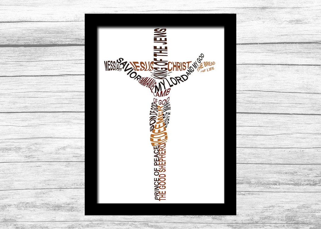 Jesus Word Art Digital Art - Etsy