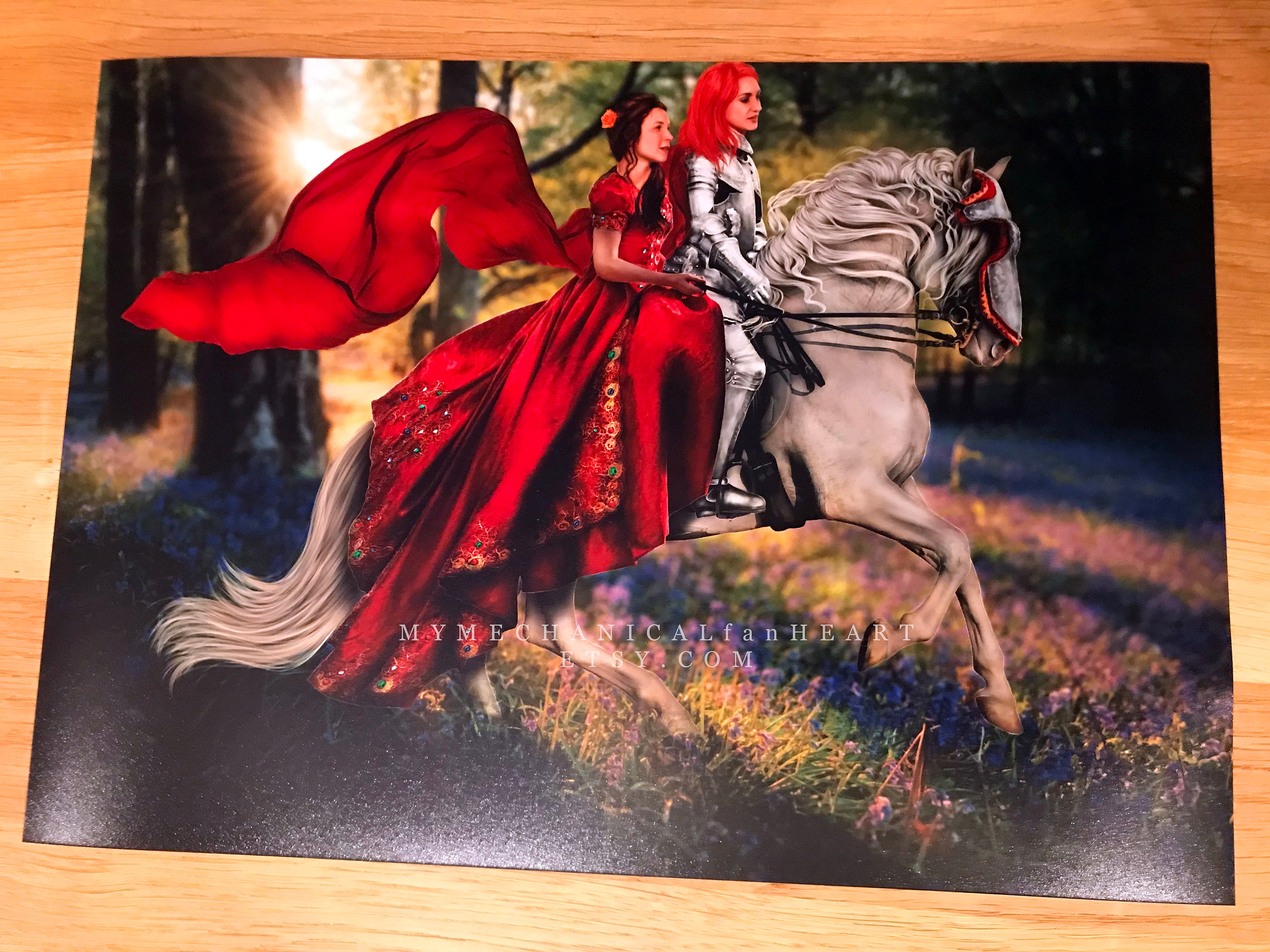 A4 Wayhaught Horse Knight Maiden Photomanipulated Fanart Print - Etsy