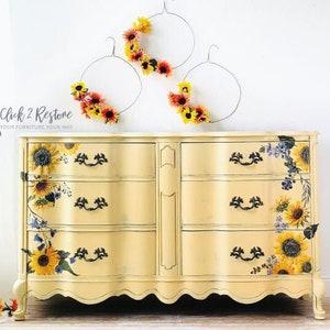 Sunflower Fields Redesign With Prima Decor Transfer for Furniture - Etsy
