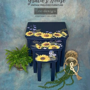 Sunflower Fields Redesign With Prima Decor Transfer for Furniture - Etsy