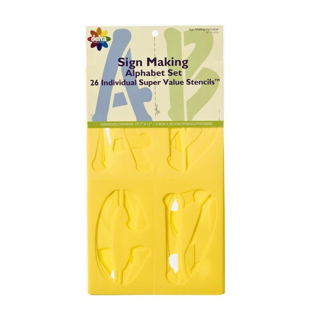 Stencil Mania Stencils Block Alphabet 5 7 Pages 7x 12 - Etsy