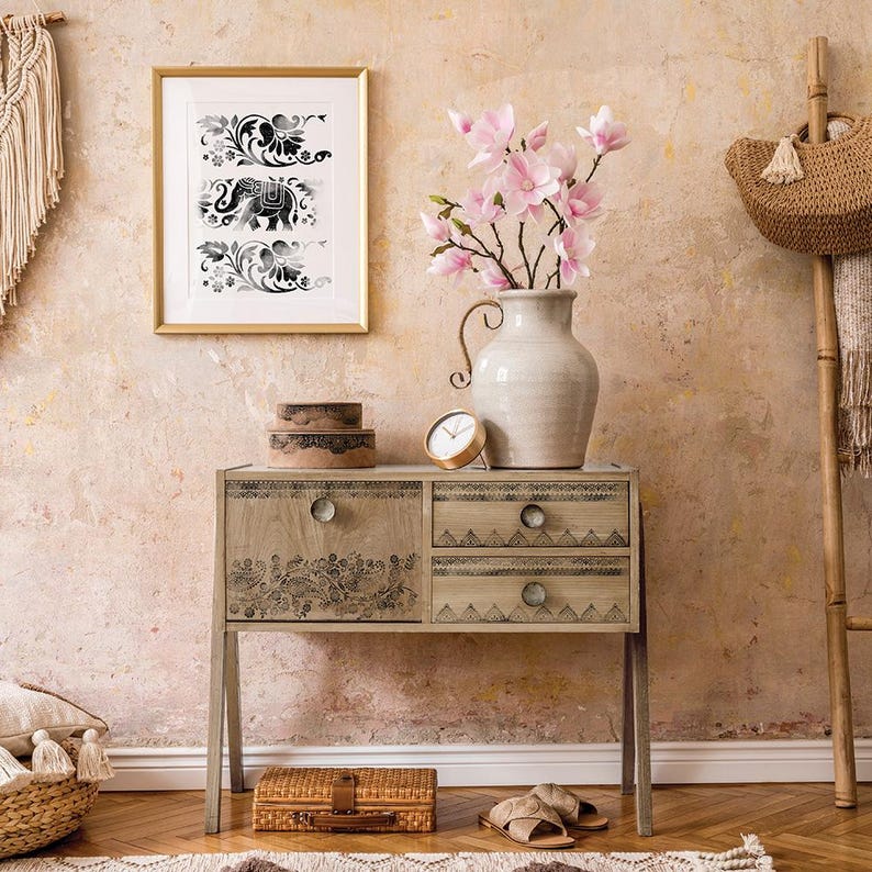 Bohemian Dreamer Decor Stamps - Redesign With Prima Boho Craft Stamp - Etsy