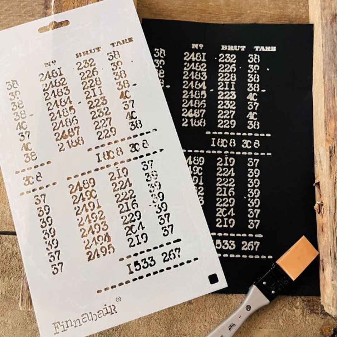 Finnabair Stencil Book of Numbers Redesign With Prima 6x9 Decor Stencil ...