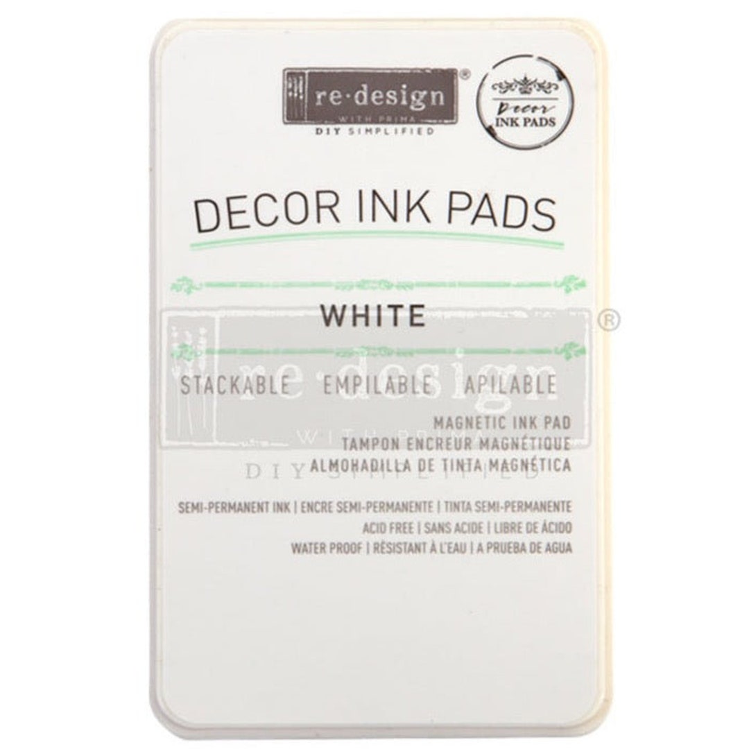 White Magnetic Ink Pad Redesign With Prima Perfect for Decor Stamps - Etsy