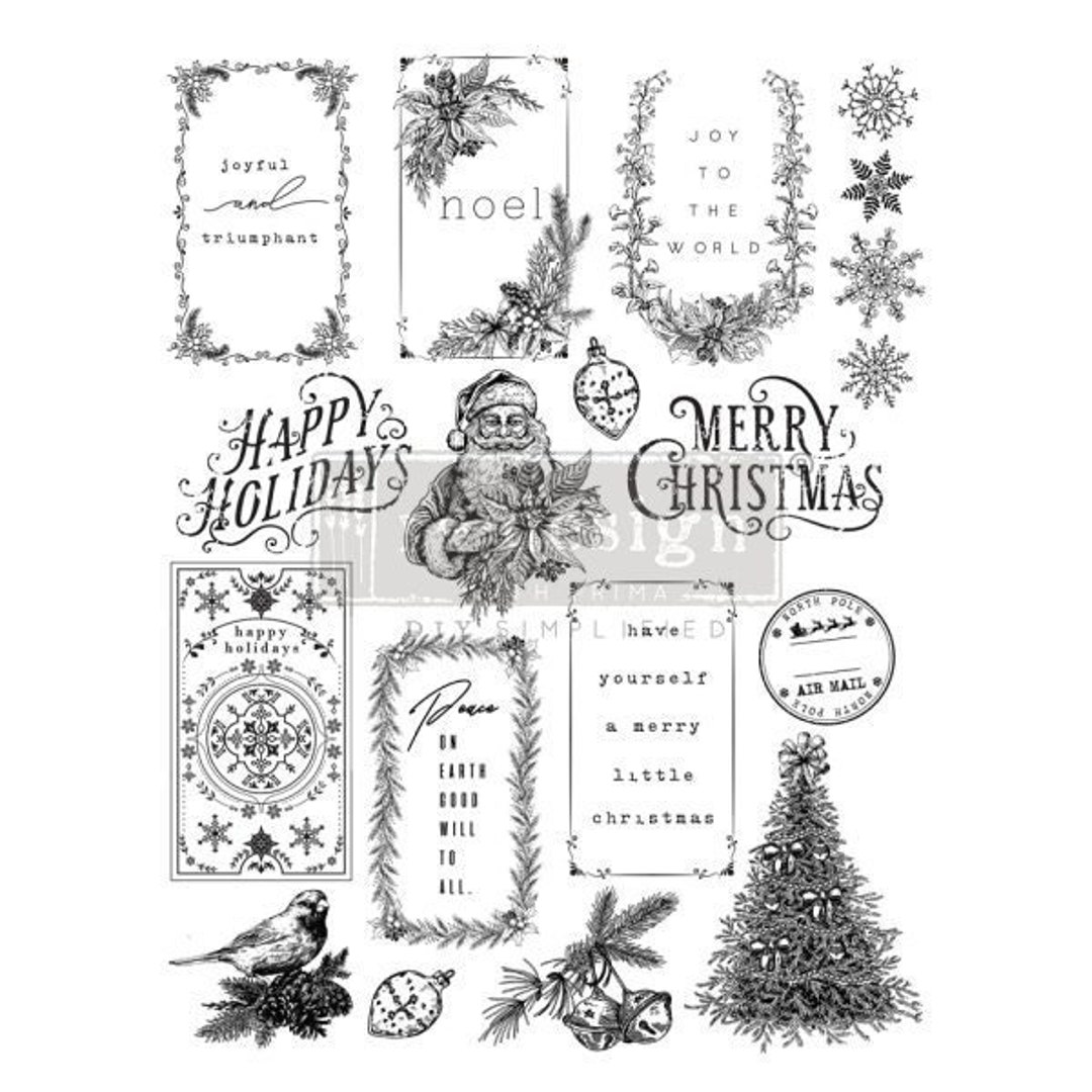 Santa's Helper Decor Stamps Redesign With Prima Clear Furniture Stamp 8 ...