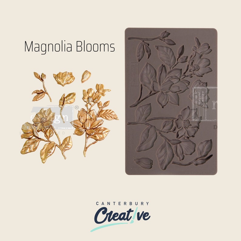 Magnolia Blooms Silicone Mold - Redesign With Prima Decor Mould - Etsy