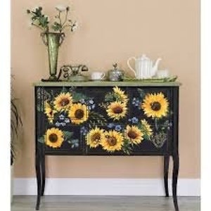 Sunflower Fields Redesign With Prima Decor Transfer for Furniture - Etsy