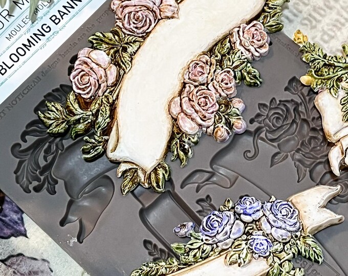 Blooming Banners Silicone Molds - Redesign With Prima Decor Mould - Etsy