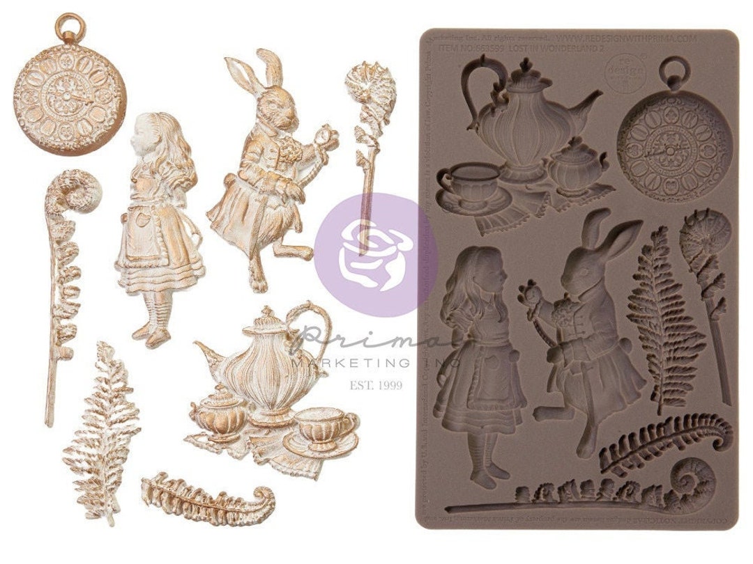 Following Alice Prima Decor Mould 5"x8" Silicone Molds, Molds for Resin ...