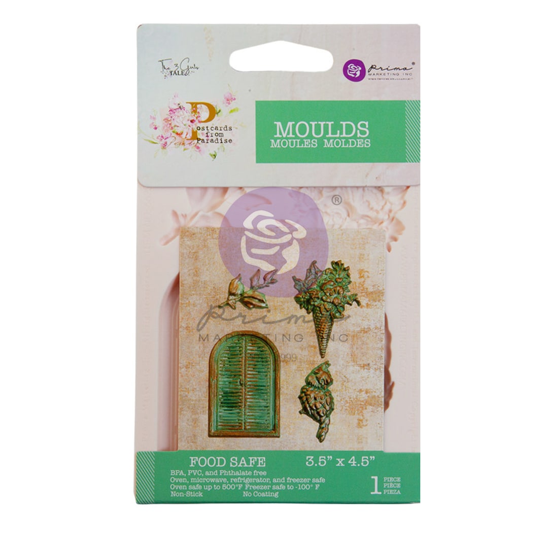 Prima Moulds Postcards From Paradise, Silicone Mold for Crafts and ...