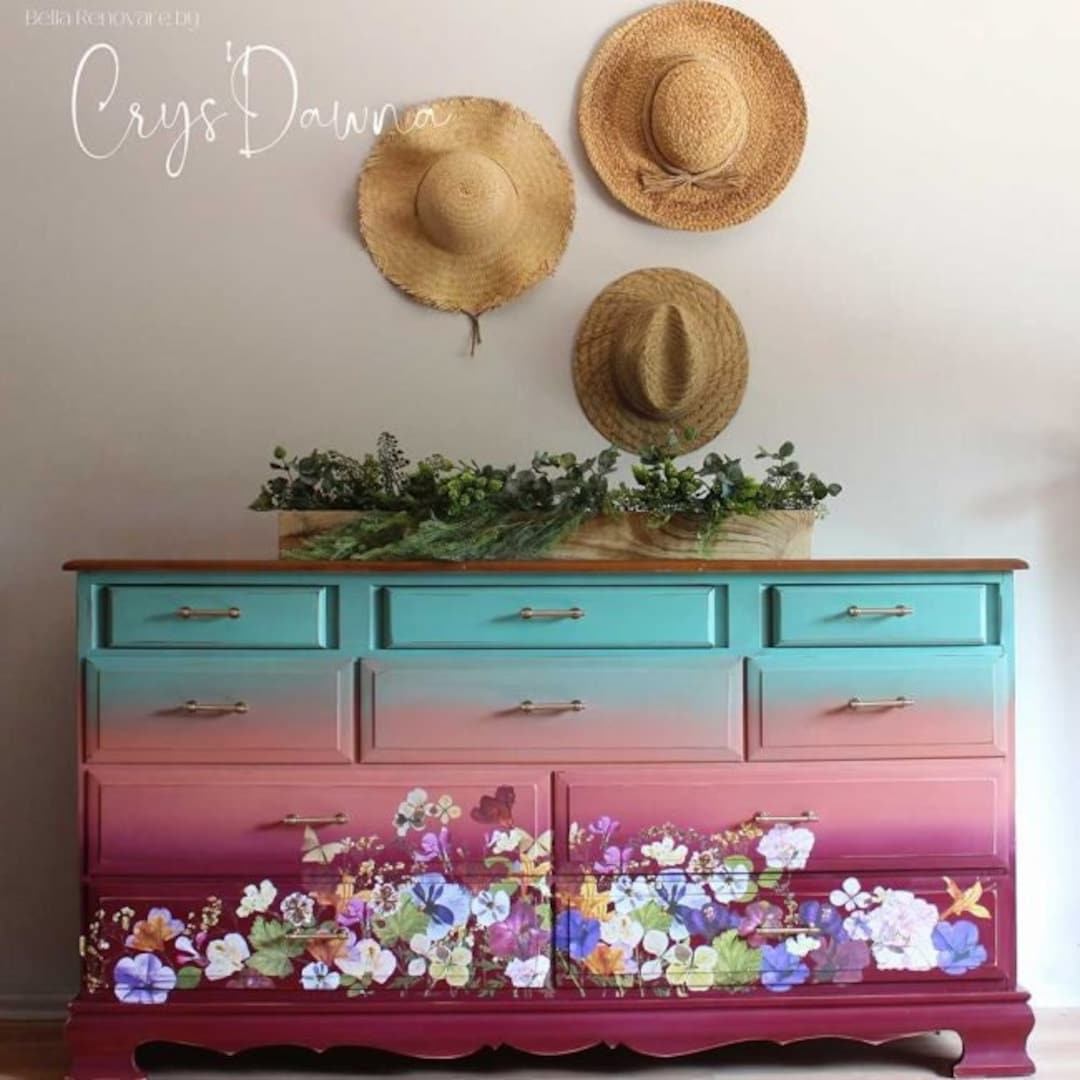 Pressed Flowers - Furniture Transfer, Redesign With Prima Decor ...