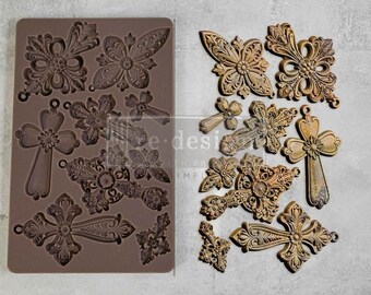 Papercraft Charms Silicone Mold Redesign With Prima Decor Mould 5x10 ...