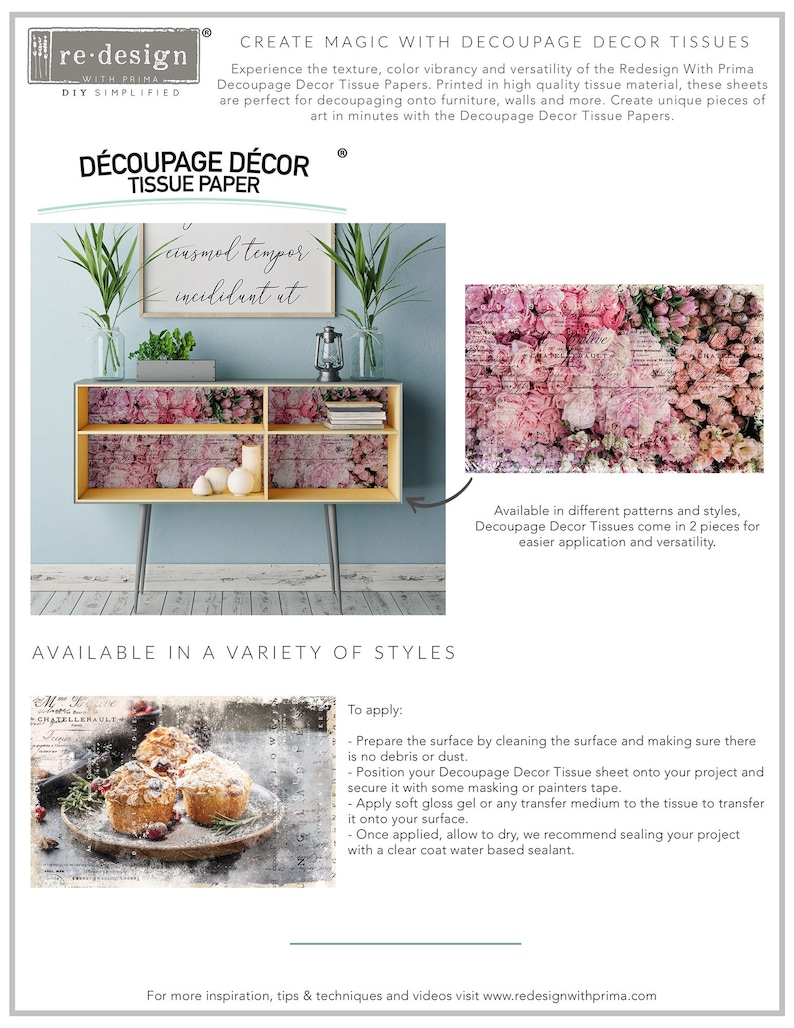 Matte Decoupage Gel Adhesive - Redesign With Prima Decoupage Medium - Etsy