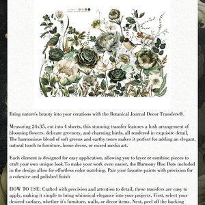 Furniture Transfer BOTANICAL JOURNEY Redesign With Prima Decor Transfer ...