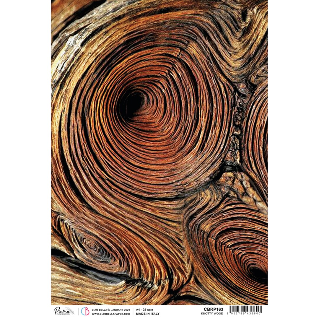 Knotty Wood Rice Paper A4 CBRP163 Ciao Bella Piuma Rice Paper - Etsy
