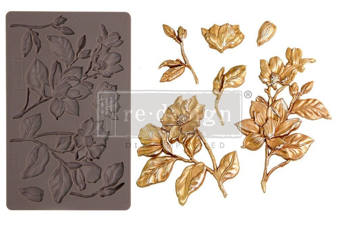 Magnolia Blooms - Silicone Mold, Redesign With Prima Decor Mould, New ...