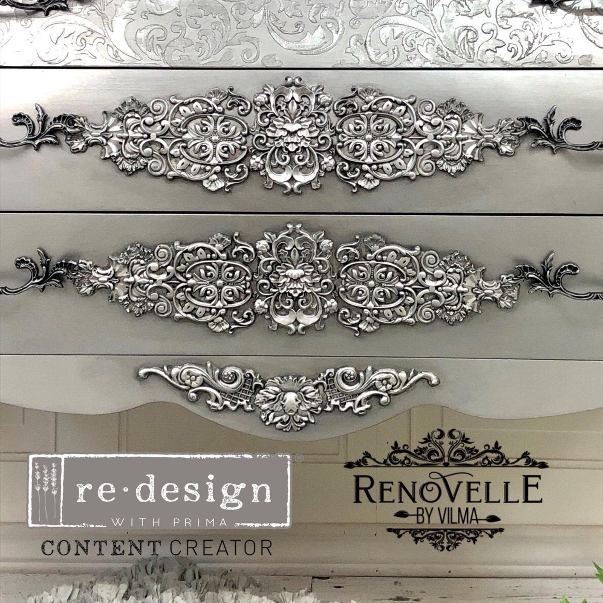 Golden Emblem Silicone Mold - Redesign With Prima Decor Mould 5"x8" - Etsy