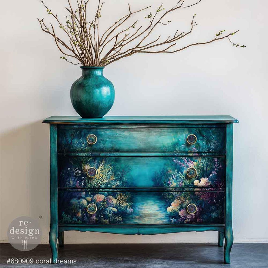 Coral Dreams Decoupage Paper: Ocean Redesign With Prima A1 Fiber Sheet ...