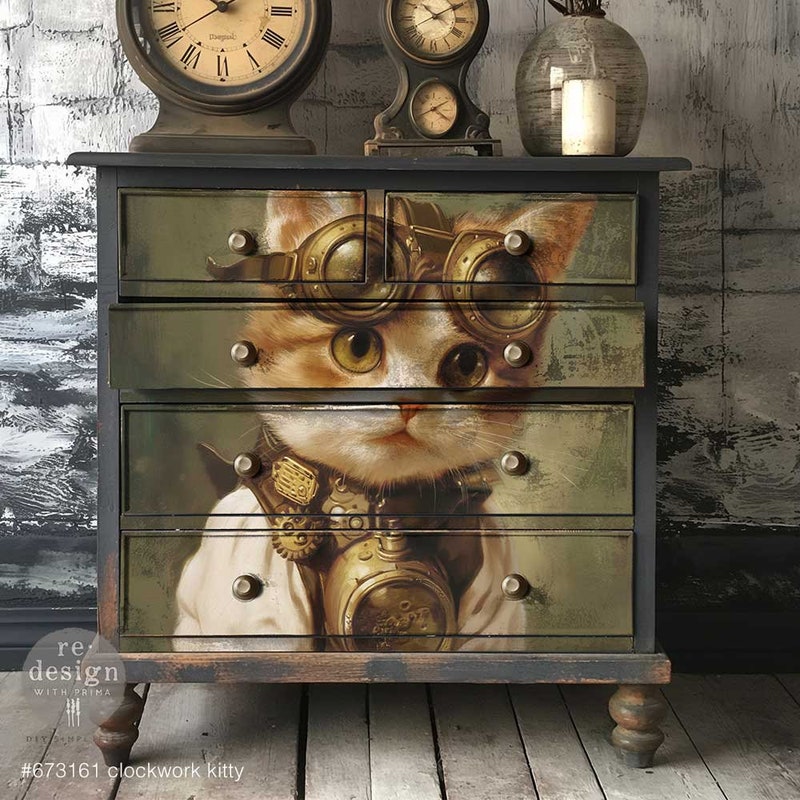 Decoupage Cat - Etsy