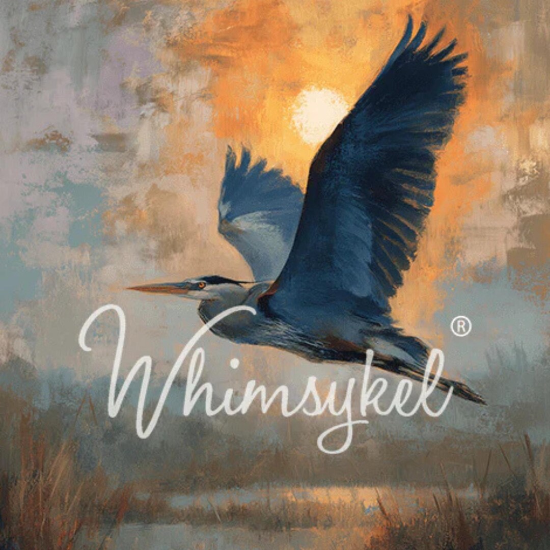 Wings of Dawn Decoupage Paper, Whimsykel Designs Tissue Paper - Heron ...