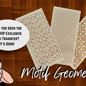 Motif Geometrique Small Furniture Transfer, Mini Transfer, Redesign ...