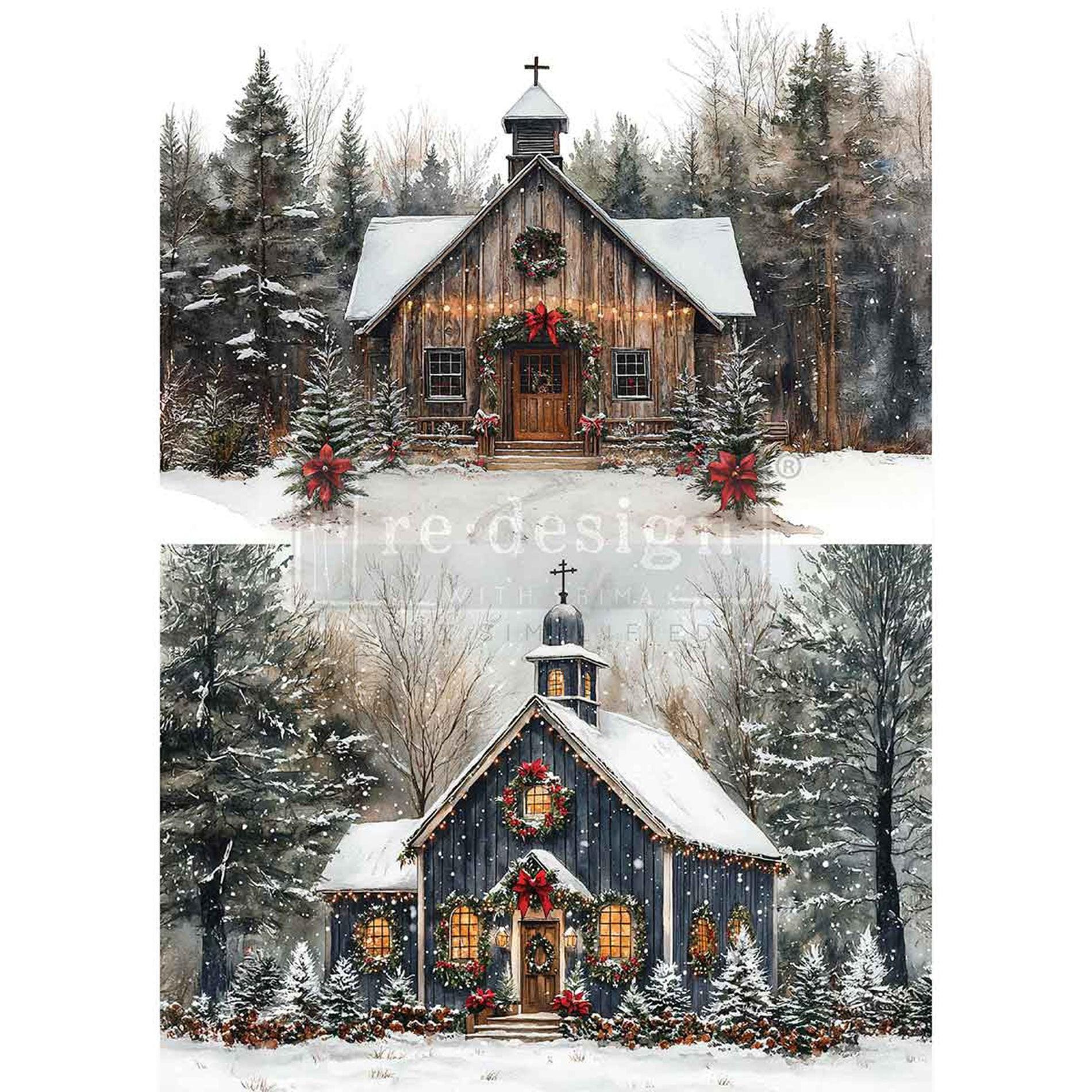 Christmas in the Woods A4 Decoupage Paper | Small Redesign With Prima ...