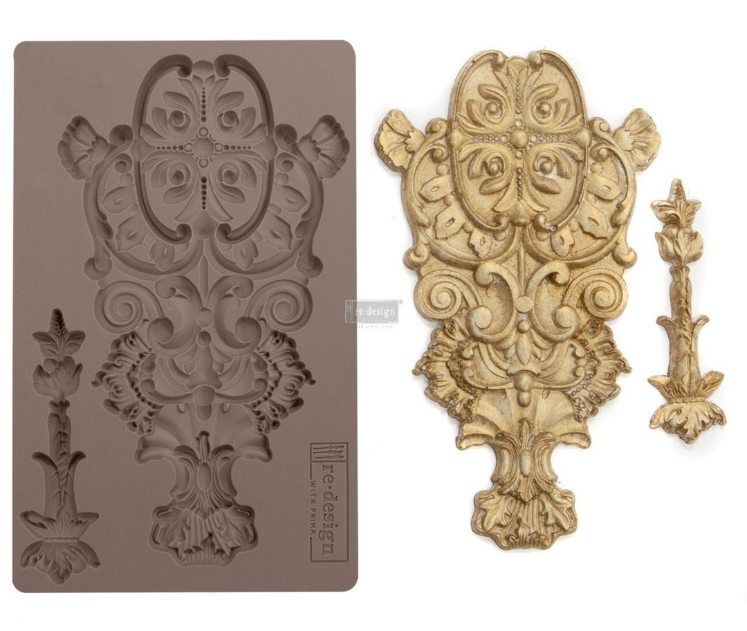 Golden Emblem Decor Mould, Redesign With Prima 5x 8 Molds for Clay - Etsy