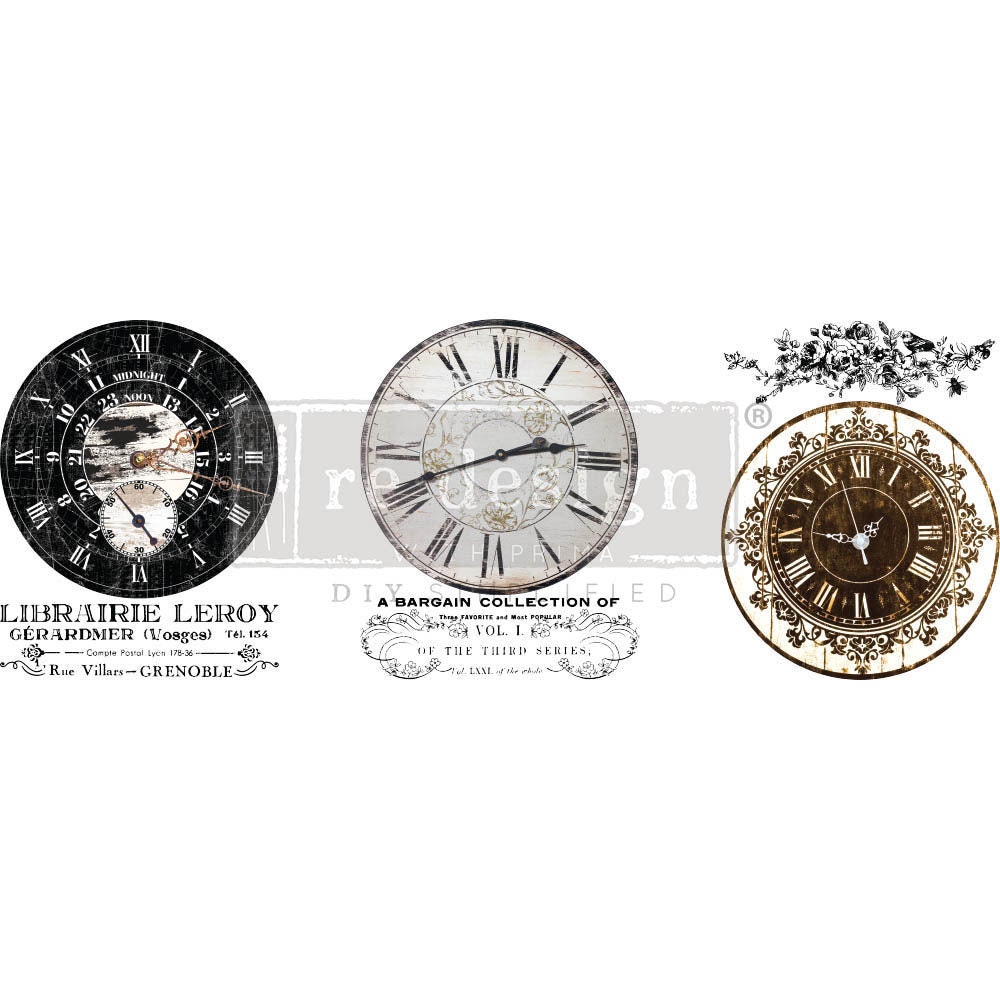 Vintage Clocks Furniture Transfer - Redesign With Prima Middy Decal ...