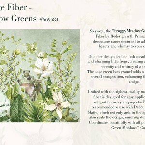 Froggy Meadow Greens A1 Fiber Decoupage Paper Redesign With Prima 23 ...