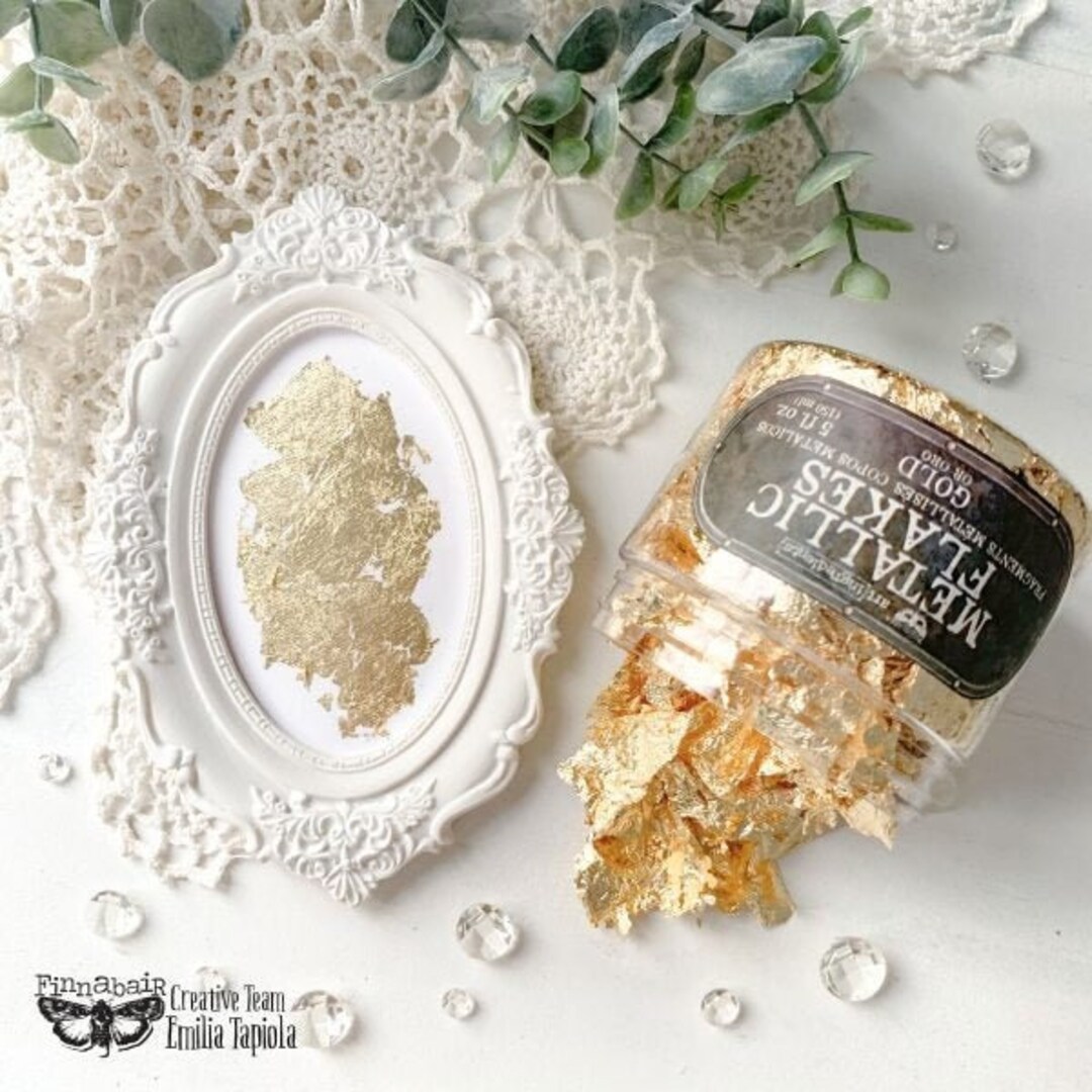 Gold Metallic Foil Flakes ∙ Gold ∙ Finnabair With Prima ∙ Gold Leaf ∙ ...