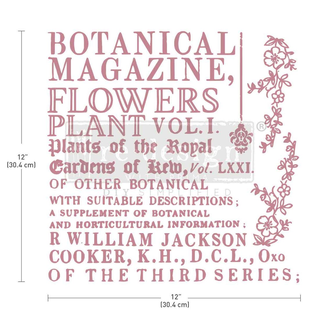 Botanical Encyclopedia Decor Stamps - Redesign With Prima Craft Stamp ...
