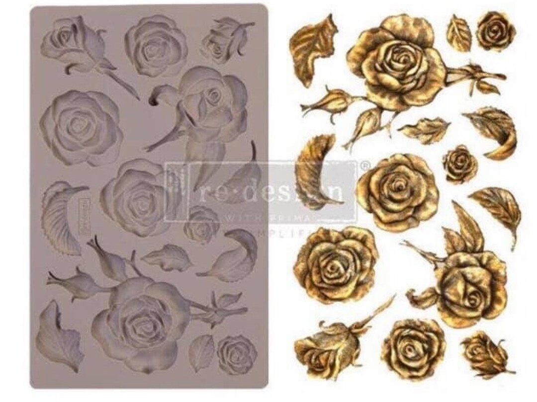 Fragrant Roses - Redesign With Prima Mould - Decor Molds 5"x8" Fast ...