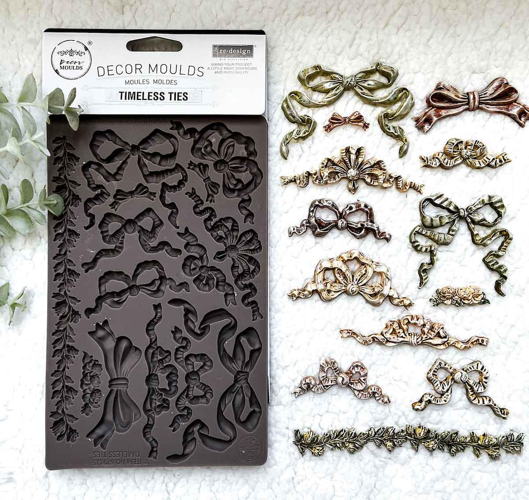 Timeless Ties Silicone Mold - Redesign With Prima Decor Mould - Ribbon ...