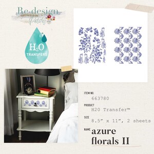 H2O Furniture Transfer - Azure Florals II - Redesign With Prima Decor ...