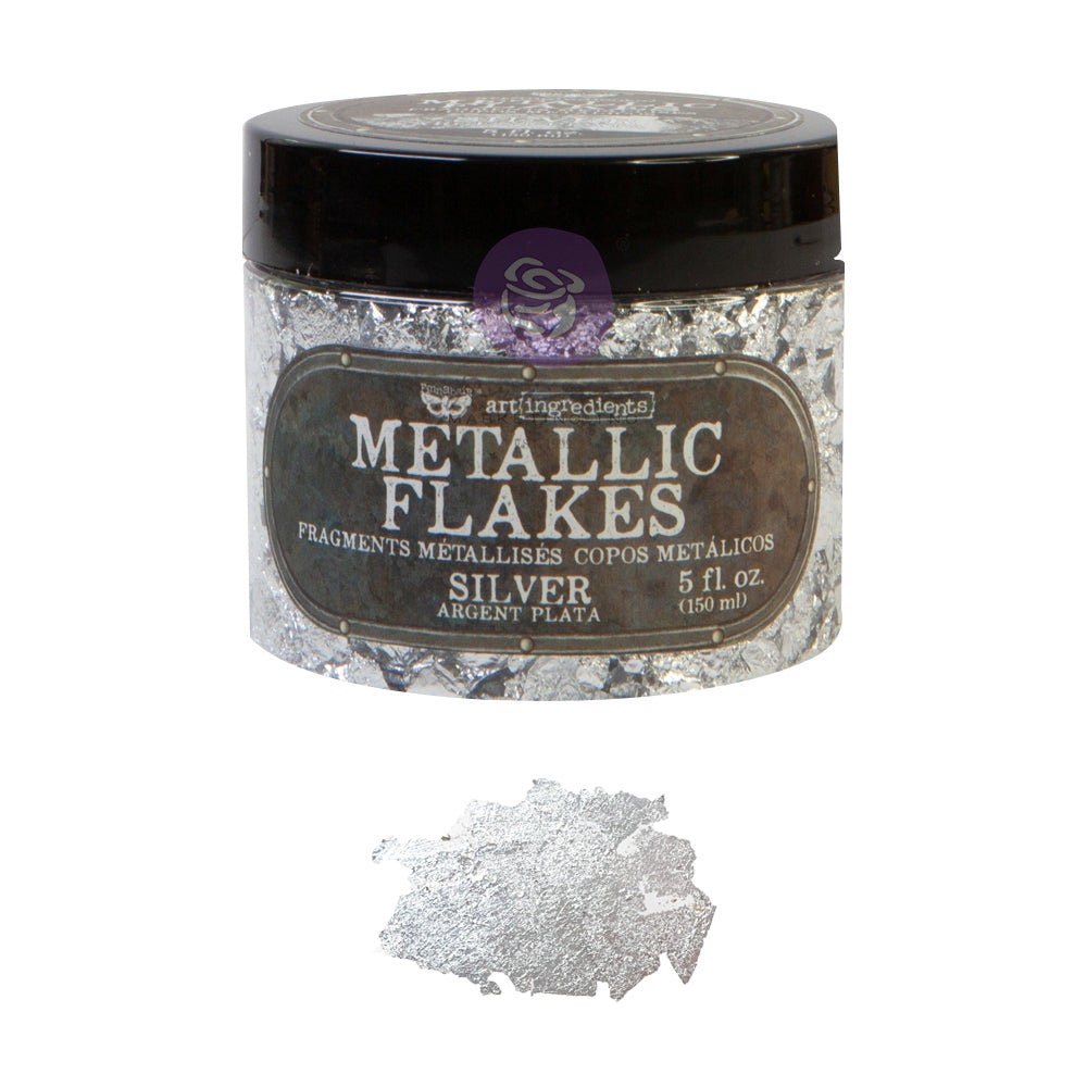 Silver Metallic Foil Flakes SILVER Finnabair Gold Leaf - Etsy