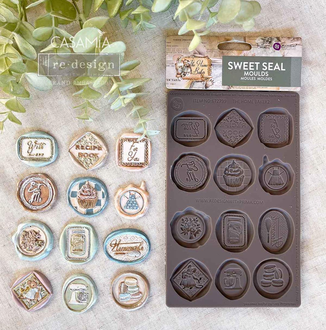 Sweet Seal Silicone Mold - Wax Seals Decor Mould - Prima Marketing 5"x8 ...