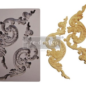 Italian Villa Scrolls - Silicone Decor Mould by Redesign With Prima! - Etsy