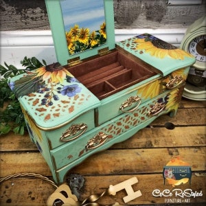 Sunflower Fields Redesign With Prima Decor Transfer for Furniture - Etsy