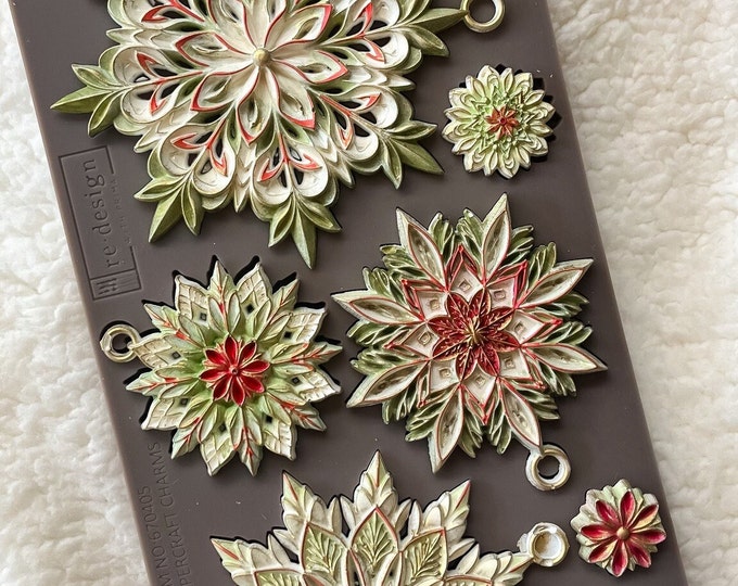 Papercraft Charms Silicone Mold Redesign With Prima Decor Mould 5x10 ...