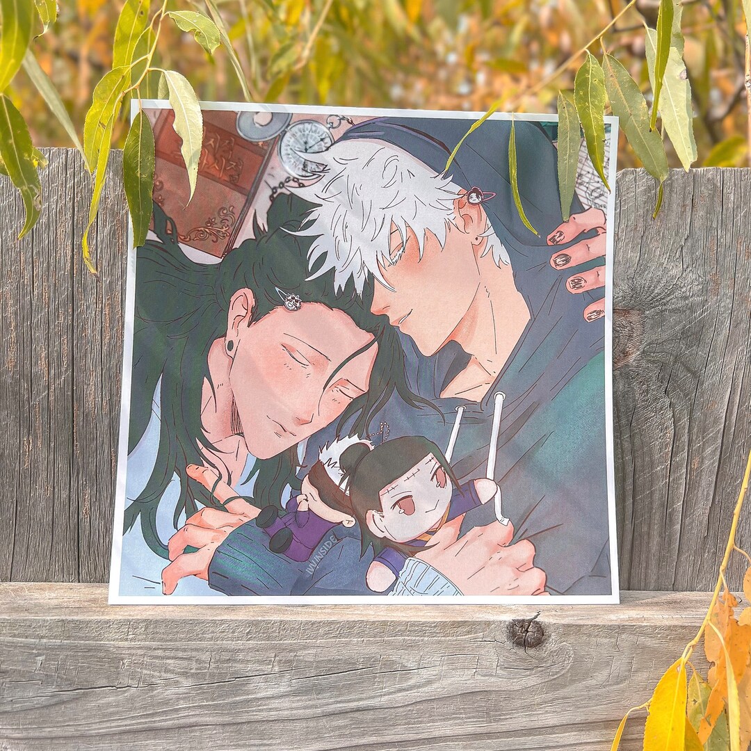 Satosugu Art Print - Plushie Cuddle - Jujutsu Kaisen Sastoru Gojo ...