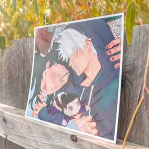 Satosugu Art Print - Plushie Cuddle - Jujutsu Kaisen Sastoru Gojo ...
