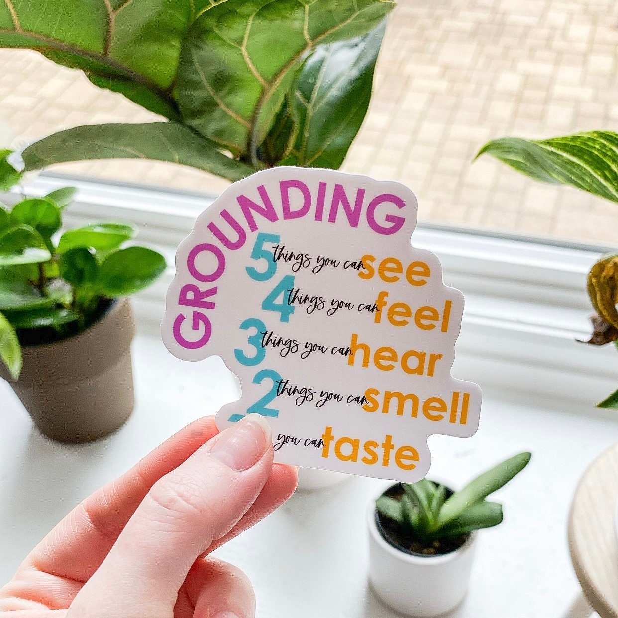 Grounding Mental Health Sticker - Etsy