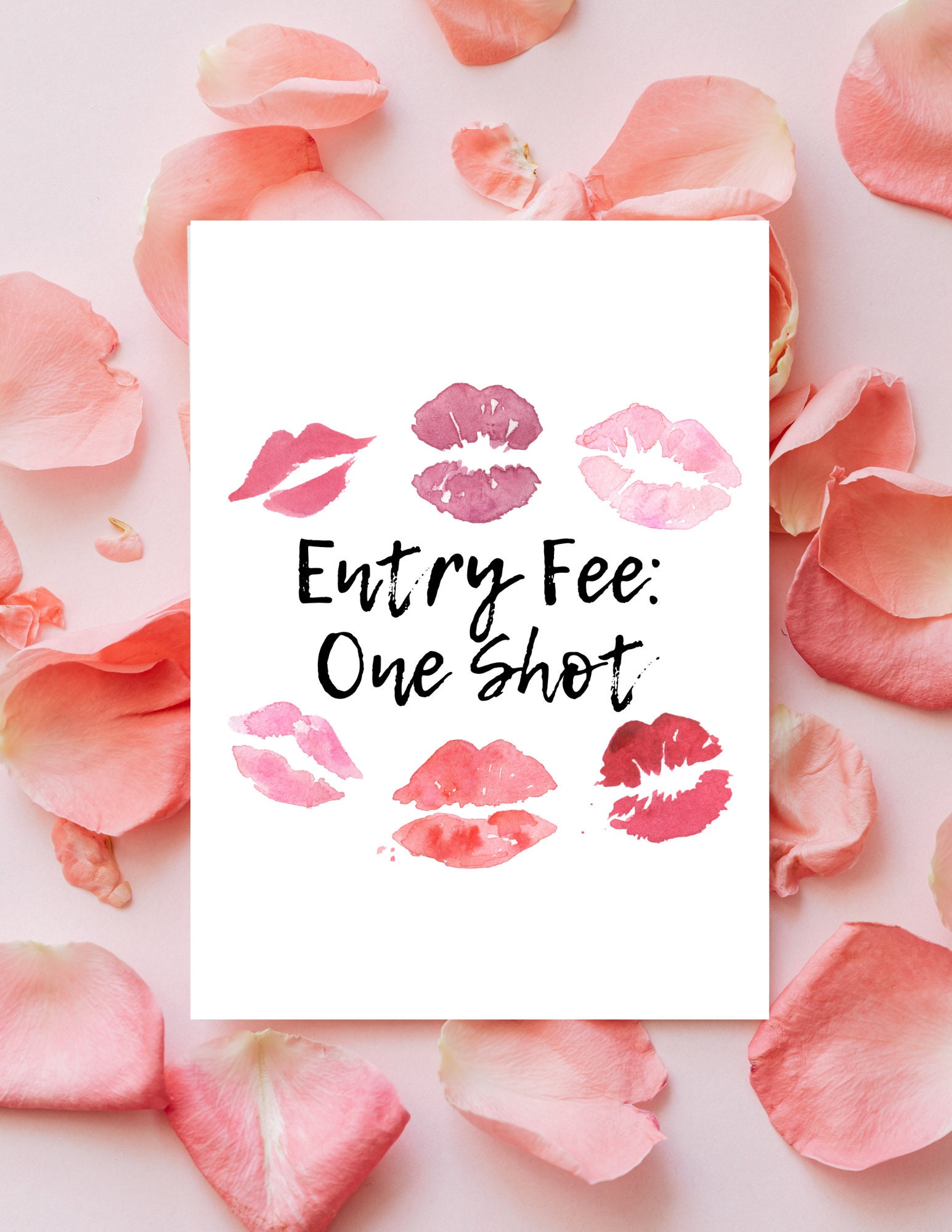 Entry Fee: One Shot Sign, Bachelorette Decoration Sign, Hen Party ...
