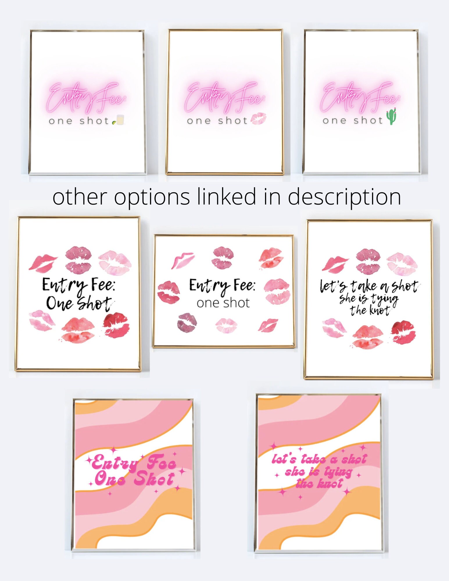 Entry Fee: One Shot Sign, Bachelorette Decoration Sign, Hen Party ...