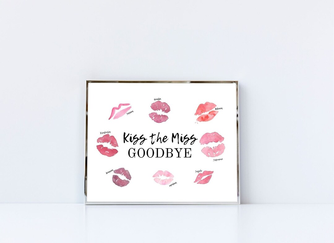 Kiss the Miss Goodbye Hens Weekend Hen Do Decorations Hens - Etsy
