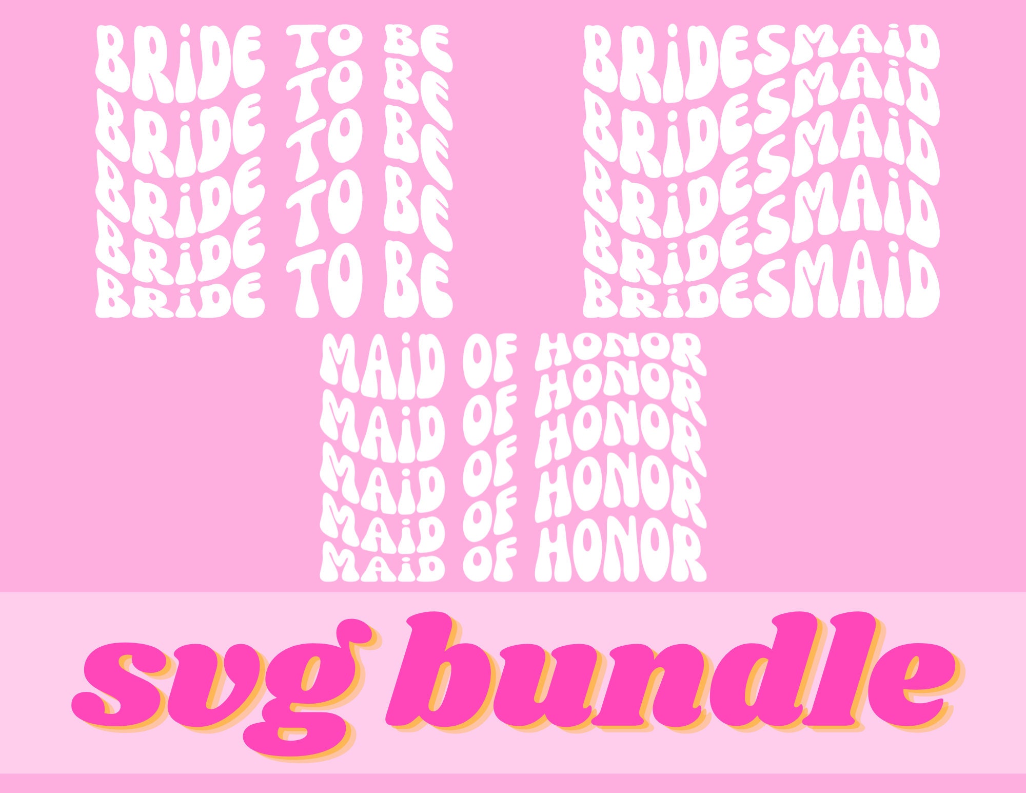 Bachelorette SVG Bundle, Bridesmaid SVG, Bride to Be Svg, Retro ...