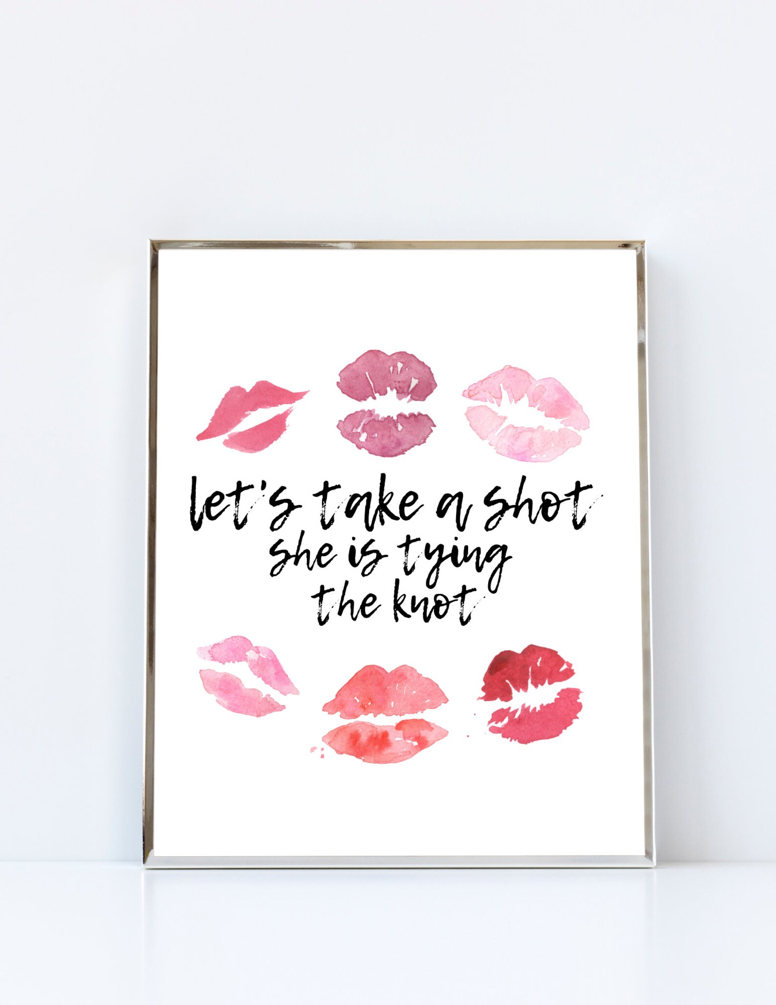 Bachelorette Party Shot Sign, Tying the Knot Printable (digital ...