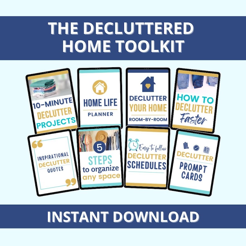 Decluttered Home Toolkit | De Clutter Guide | Decluttering Planner ...