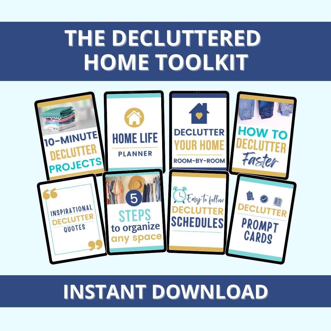 Decluttered Home Toolkit | De Clutter Guide | Decluttering Planner | Home Declutter Planner ...