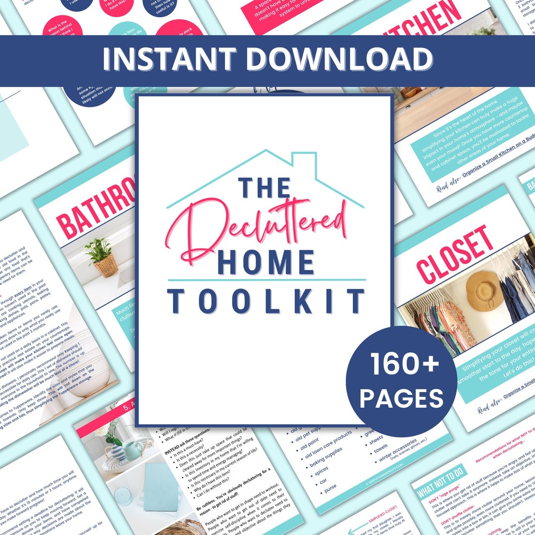 Decluttered Home Toolkit De Clutter Guide Decluttering Planner Home ...